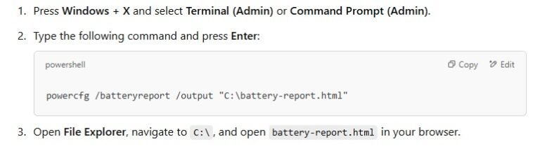 How to Check Laptop Battery Health - Battery Skills